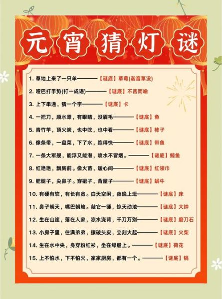 元宵节灯谜有哪些经典_如何快速猜中谜底-第1张图片-山城妙识 元宵节灯谜有哪些经典_如何快速猜中谜底-第1张图片-山城妙识