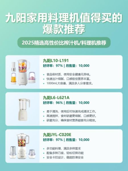九阳料理机哪款好用_九阳料理机怎么选-第1张图片-山城妙识