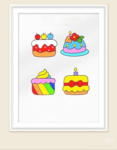 生日蛋糕怎么画_简单漂亮教程-第3张图片-山城妙识