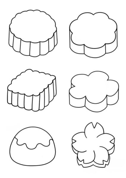 中秋节月饼怎么画_简笔画步骤-第1张图片-山城妙识
