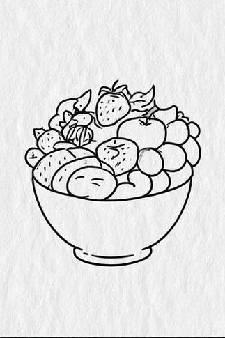 水果沙拉简笔画怎么画_水果沙拉简笔画图片大全-第2张图片-山城妙识