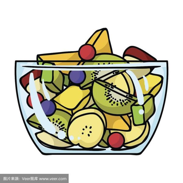水果沙拉简笔画怎么画_水果沙拉简笔画图片大全-第3张图片-山城妙识