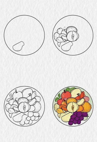 水果沙拉简笔画怎么画_水果沙拉简笔画图片大全-第1张图片-山城妙识