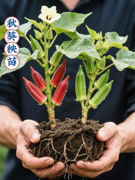 秋葵苗长什么样_秋葵苗图片如何辨别真假-第2张图片-山城妙识