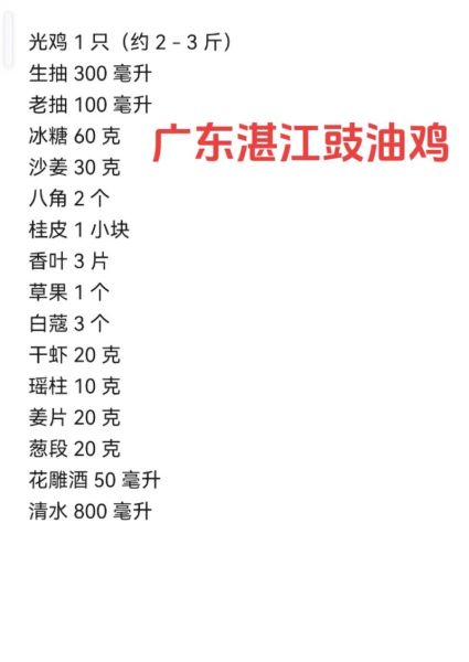 豉油鸡汁怎么做_豉油鸡汁配方比例-第1张图片-山城妙识