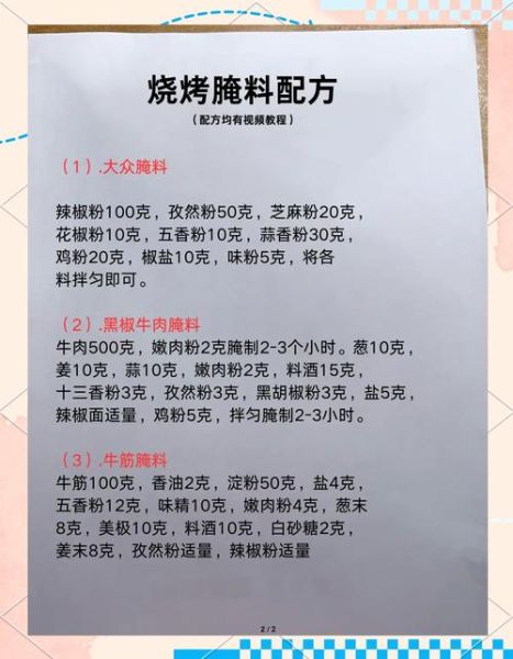 烧烤配料怎么选_烧烤撒料配方大全-第3张图片-山城妙识