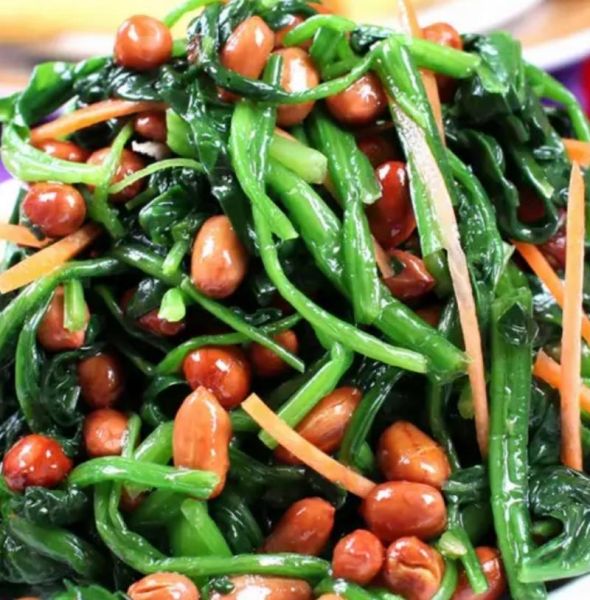 陈醋菠菜花生米怎么做_凉拌陈醋菠菜花生米做法-第3张图片-山城妙识