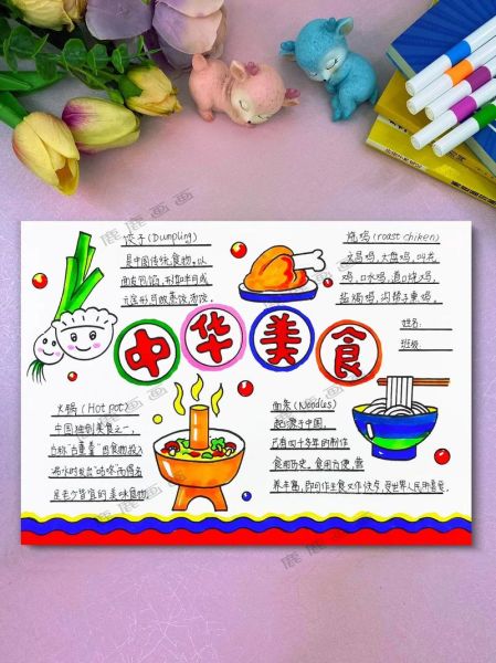 中国美食手抄报二年级怎么做_简单又漂亮-第3张图片-山城妙识