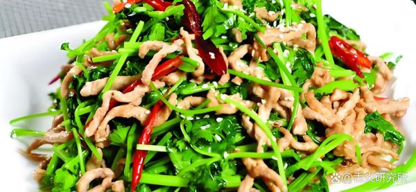 香菜炒肉丝怎么做_香菜炒肉丝最简单的做法-第1张图片-山城妙识