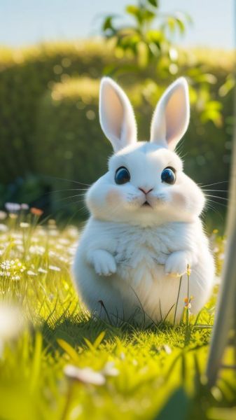 兔子图片大全可爱_如何挑选最萌壁纸-第1张图片-山城妙识