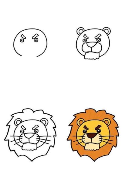 狮子头图片怎么画_狮子头简笔画步骤-第2张图片-山城妙识 狮子头图片怎么画_狮子头简笔画步骤-第2张图片-山城妙识