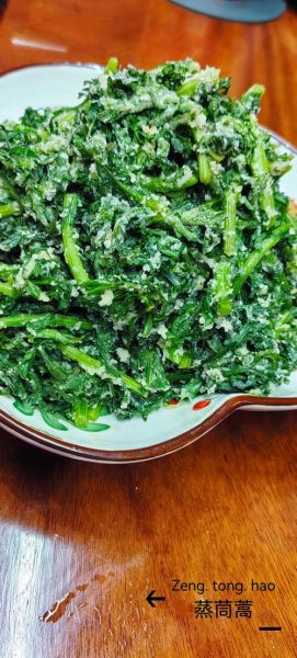 茼蒿蒸菜怎么做_蒸茼蒿的家常做法-第1张图片-山城妙识