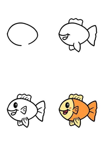 鱼简笔画怎么画_鱼简笔画大全-第2张图片-山城妙识
