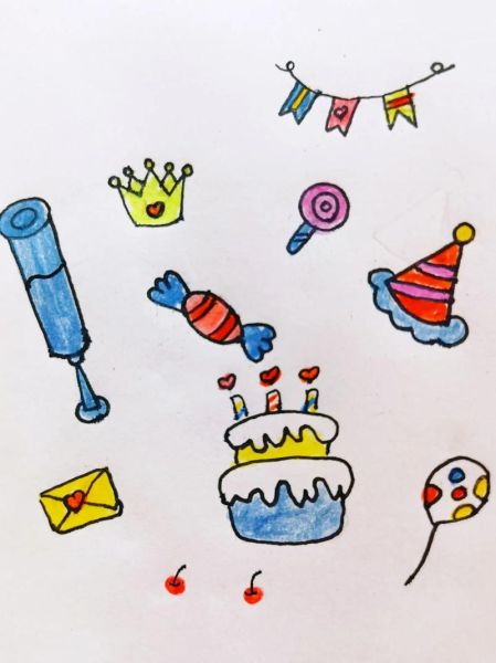 生日图片简笔画怎么画_生日简笔画素材有哪些-第3张图片-山城妙识