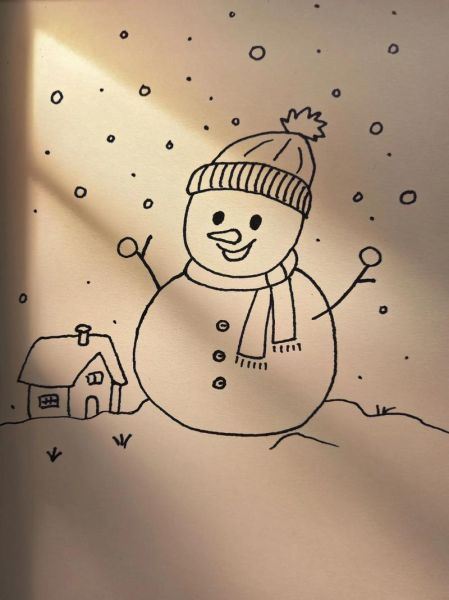 圣诞雪人图片怎么画_圣诞雪人简笔画教程-第1张图片-山城妙识