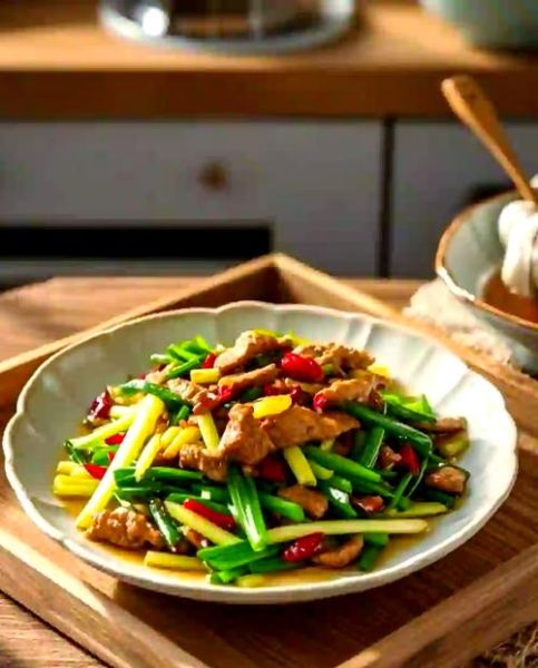 蒜苗炒五花肉怎么做_为什么先煸肉后放蒜-第2张图片-山城妙识