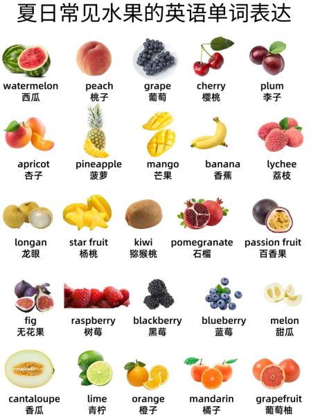 水果的英语单词有哪些_如何快速记忆100个水果英文-第2张图片-山城妙识 水果的英语单词有哪些_如何快速记忆100个水果英文-第2张图片-山城妙识