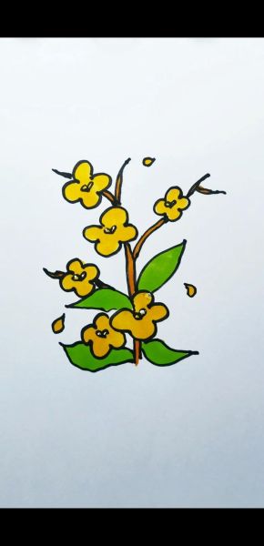 桂花简笔画怎么画_桂花简笔画步骤-第1张图片-山城妙识