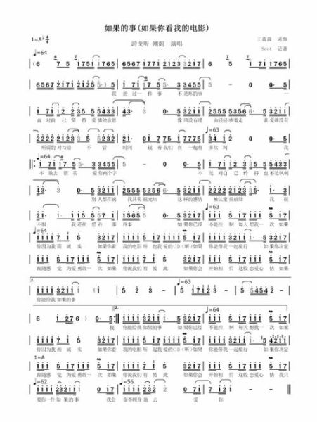 如果的事简谱怎么弹_如果的事简谱教学-第1张图片-山城妙识 如果的事简谱怎么弹_如果的事简谱教学-第1张图片-山城妙识