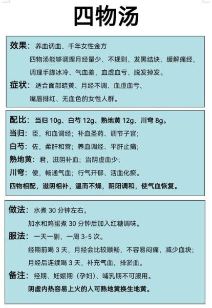 四物汤是什么材料_四物汤配方比例-第1张图片-山城妙识 四物汤是什么材料_四物汤配方比例-第1张图片-山城妙识