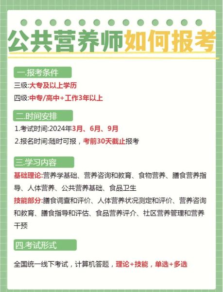 公共营养师报考条件_考试科目有哪些-第1张图片-山城妙识