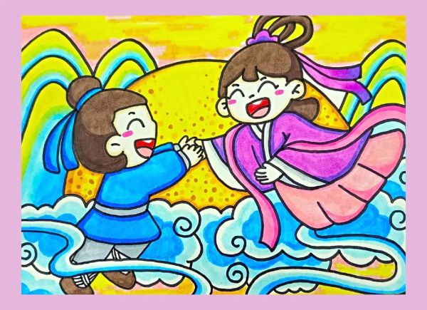 七夕节手绘图片怎么画_七夕节手绘图片教程-第2张图片-山城妙识