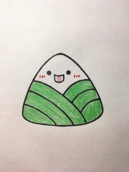 粽子简笔画怎么画_粽子卡通可爱画法-第3张图片-山城妙识