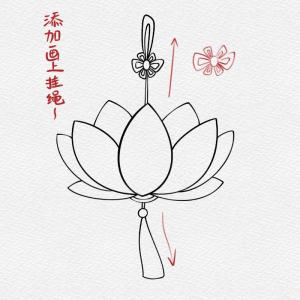 荷花灯简笔画怎么画_荷花灯简笔画步骤-第1张图片-山城妙识