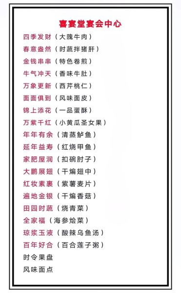 中餐宴会菜单怎么搭配_经典宴会菜单有哪些-第1张图片-山城妙识 中餐宴会菜单怎么搭配_经典宴会菜单有哪些-第1张图片-山城妙识