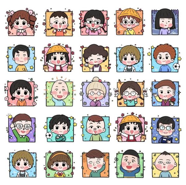 樱桃小丸子头像一家人_怎么画才可爱-第2张图片-山城妙识