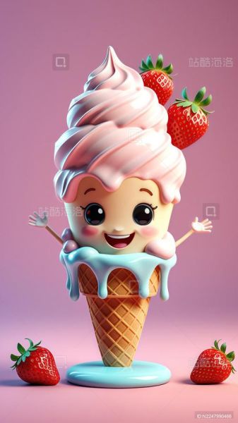 草莓冰淇淋卡通图片怎么画_草莓冰淇淋卡通图片素材去哪找-第3张图片-山城妙识