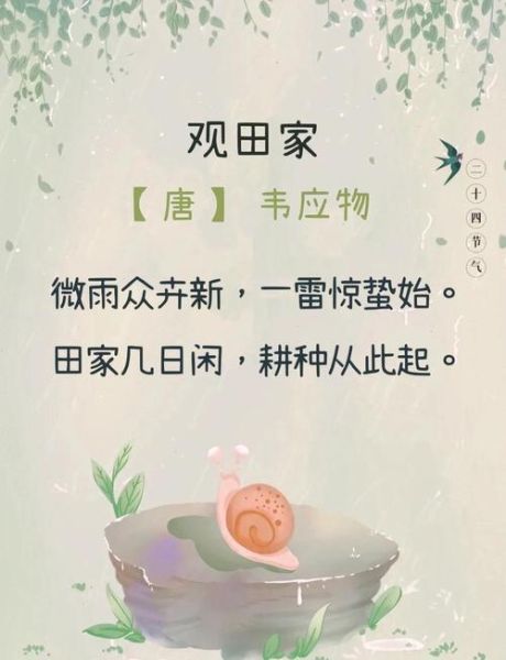 惊蛰节气诗句有哪些_惊蛰诗句里的农耕智慧-第2张图片-山城妙识