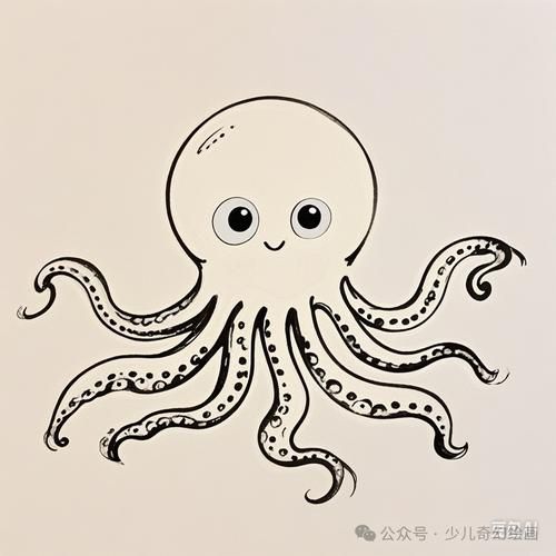 章鱼简笔画怎么画_章鱼简笔画图片大全-第3张图片-山城妙识