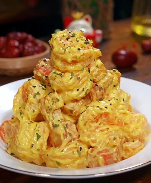 芥末虾球怎么做_正宗做法步骤-第1张图片-山城妙识