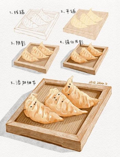 饺子简笔画彩色_怎么画才好看-第3张图片-山城妙识