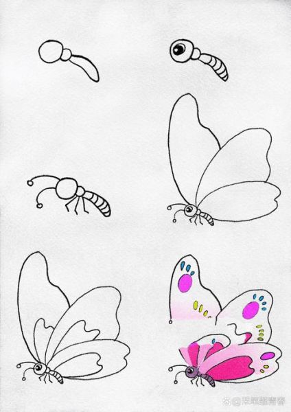 蝴蝶简笔画怎么画_蝴蝶图片大全简笔画-第2张图片-山城妙识 蝴蝶简笔画怎么画_蝴蝶图片大全简笔画-第2张图片-山城妙识