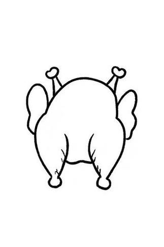 烧鸡简笔画怎么画_烧鸡简笔画步骤-第2张图片-山城妙识