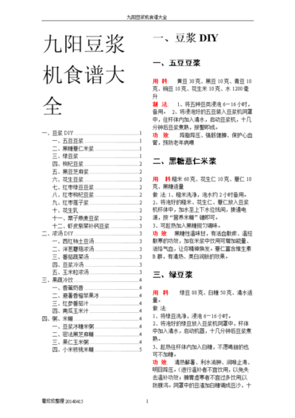 九阳豆浆机食谱大全_豆浆机怎么打豆浆好喝-第2张图片-山城妙识