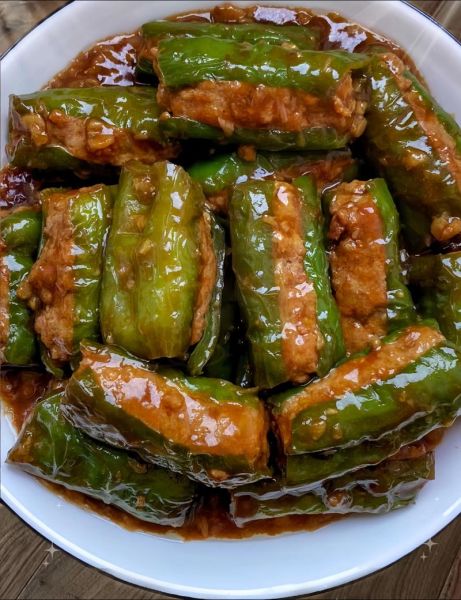 尖椒加肉馅怎么做好吃_尖椒酿肉家常做法-第3张图片-山城妙识