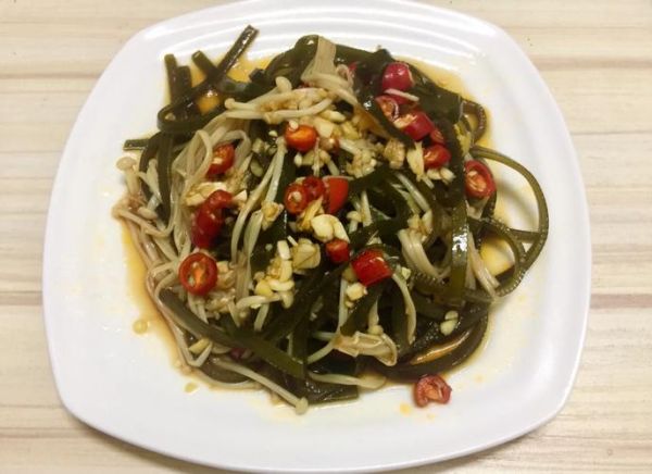 金针菇炒海带怎么做_金针菇炒海带的做法大全-第1张图片-山城妙识