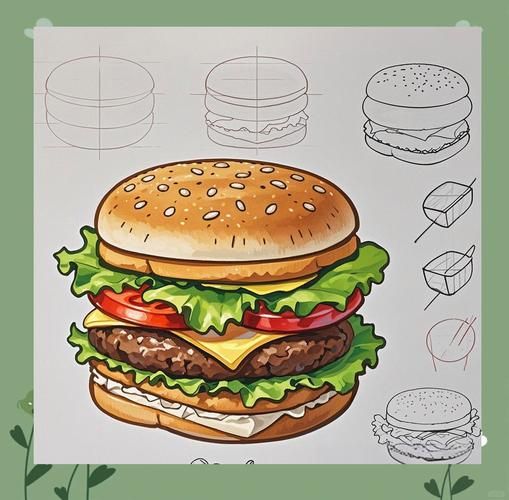 汉堡包简笔画怎么画_汉堡包简笔画步骤图-第1张图片-山城妙识