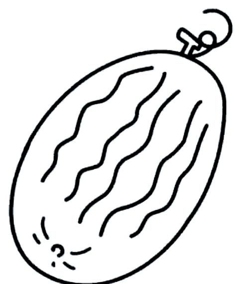 哈密瓜简笔画怎么画_哈密瓜简笔画步骤-第3张图片-山城妙识
