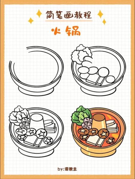 火锅简笔画怎么画_火锅简笔画图片大全-第3张图片-山城妙识 火锅简笔画怎么画_火锅简笔画图片大全-第3张图片-山城妙识