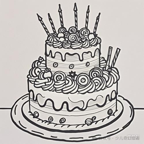 蛋糕简笔画怎么画_蛋糕简笔画图片大全集-第2张图片-山城妙识