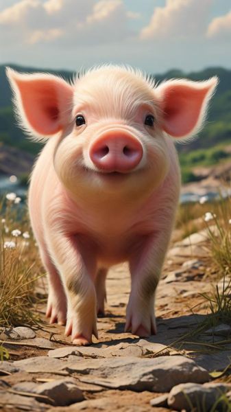 猪图片大全可爱_呆萌小猪怎么拍-第1张图片-山城妙识