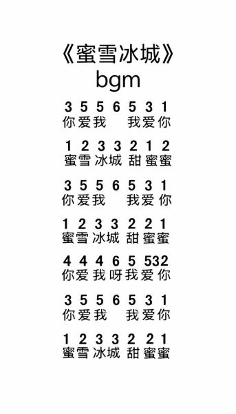 蜜雪冰城简谱怎么弹_蜜雪冰城简谱完整版在哪找-第2张图片-山城妙识