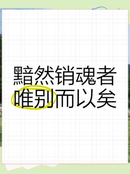 黯然销魂是什么意思_如何走出黯然销魂的情绪-第3张图片-山城妙识