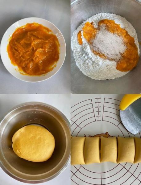 儿童南瓜馒头造型花样做法_南瓜馒头怎么做才松软香甜-第3张图片-山城妙识