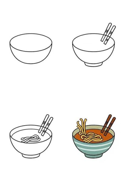 面条图片大全卡通_卡通面条简笔画怎么画-第1张图片-山城妙识