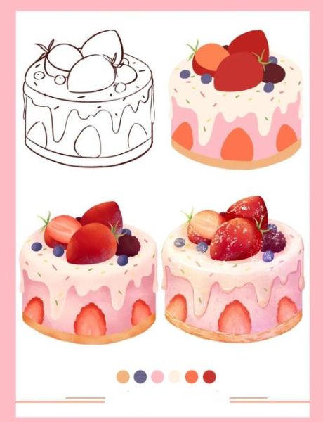 怎样一步一步画漂亮的蛋糕_蛋糕简笔画步骤-第1张图片-山城妙识
